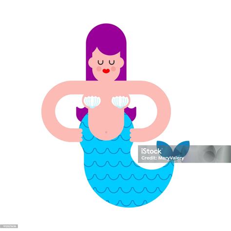 고립 된 인 어입니다 물고기 꼬리를 가진 신화 여자입니다 비늘으로 수 중 여성입니다 벡터 일러스트 레이 터 공주에 대한 스톡 벡터 아트 및 기타 이미지 Istock