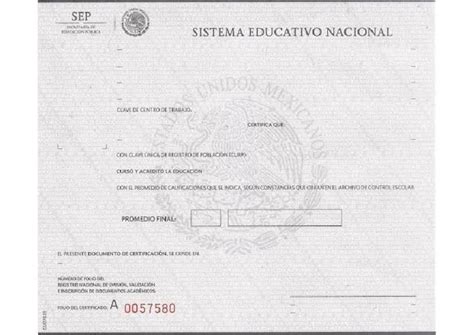 Certificado De Secundaria Pdf