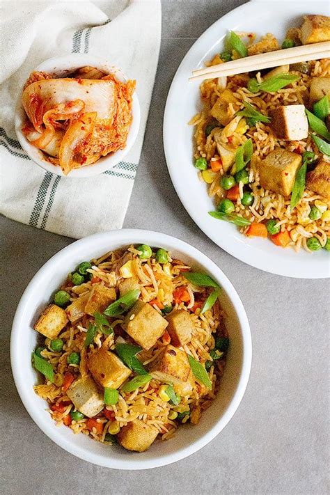 Tofu Kimchi Fried Rice • Unicorns In The Kitchen