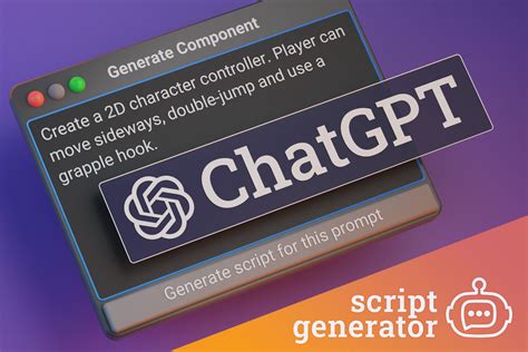 افزونه یونیتی Chatgpt Script Generator جت ابزار