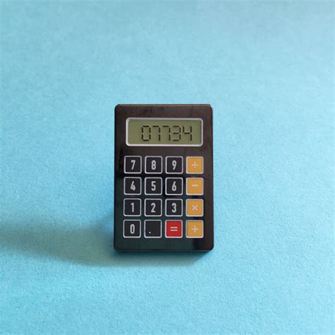 Hello Calculator Glow In The Dark Hard Enamel Pin Etsy