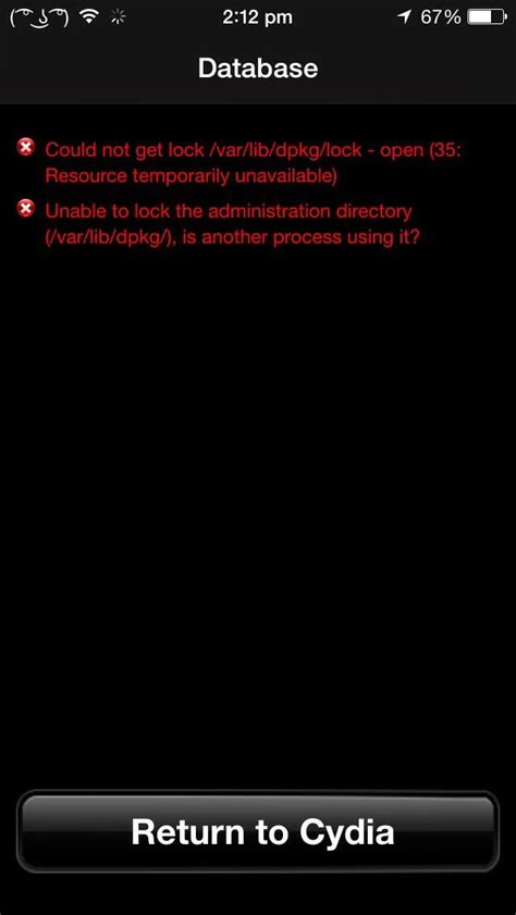 cydia crashed while installing stuff now i get this error when opening