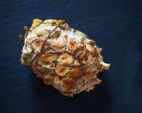 Premium Photo Baked Chicken Homemade Ham Tied With Twine Serve On A