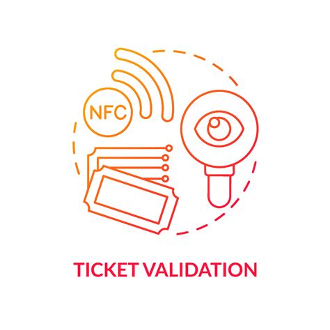 Ticket Validation Red Gradient Concept Icon Check Acquisition Of Transport Tickets Maas Issue