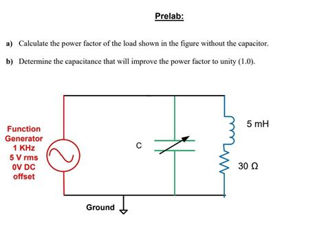 Solved Prelab A Calculate The Power Factor Of The Load Chegg