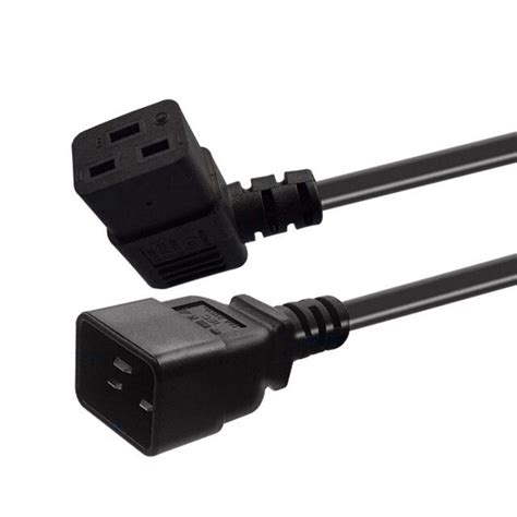 Power Extension Cord C20 To C19 Product Word Three Horizontal Male To Female Side Elbow Power