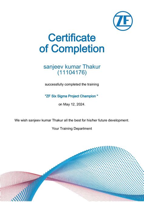 Sanjeev Kumar Thakur On Linkedin I Successfully Completed Training Six Sigma Project Champion