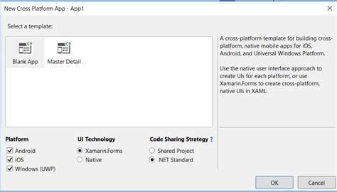 Visual Studio Cross Platform Blank App Xamarin Project Stack Overflow