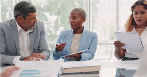 Portfolio Analytics And Business People Meeting For Chart Statistics Data Analysis And