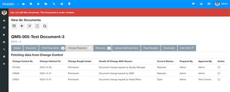 Document Revision Control