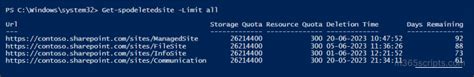 Manage Deleted Sharepoint Sites Using Powershell