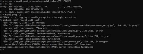 Bug Located In Post1 Processor · Issue 1275 · Ansyspymapdl · Github