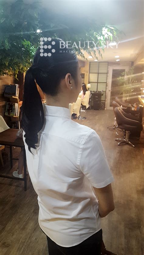 진에어 포니테일 승무원 면접 헤어 메이크업 합격을 위한 굿 초이스 네이버 블로그