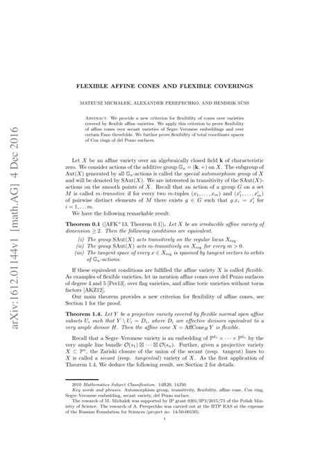 Pdf Flexible Affine Cones And Flexible Coverings