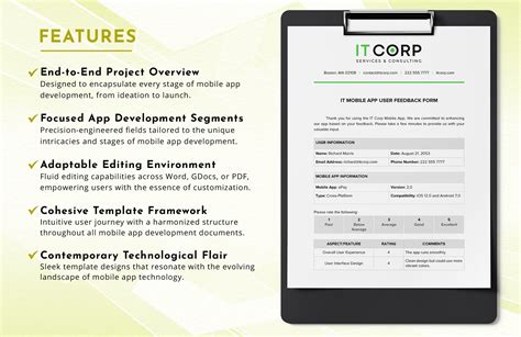 IT Mobile App User Feedback Form Template In Word PDF Google Docs Download Template Net