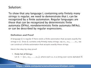 Exploring Number Theory And Regular Languages Master Level Problem Solutions PPT