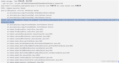 Jenkins自动部署项目报错permission Deniedjenkins Cannot Run Program Permission Denied Csdn博客