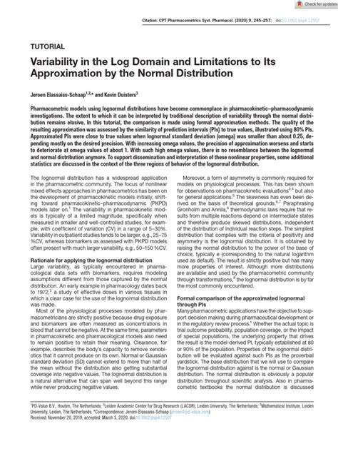 Variability In The Log Domain And Limitations To Its Approximation