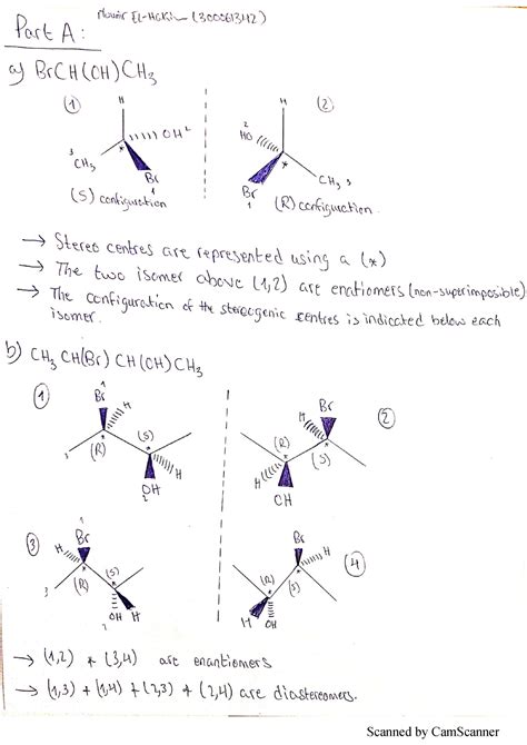 Stereochemistry Assignment CHM UOttawa Studocu