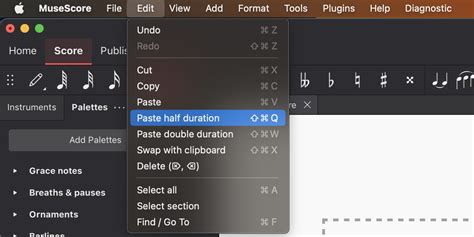 [mu4 issue] unable use the paste half duration keyboard shortcut on