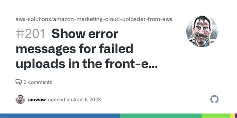 Show Error Messages For Failed Uploads In The Front End Test It