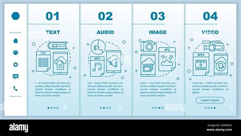 Digital Library Onboarding Mobile Web Pages Vector Template Media