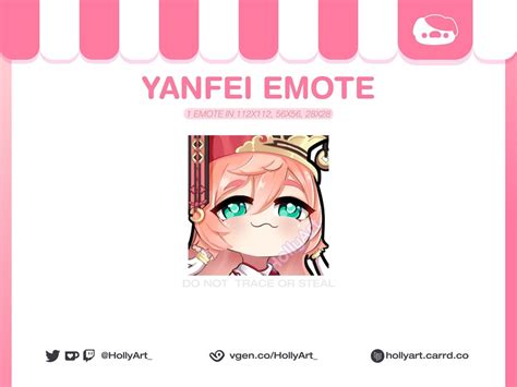 Cute Yanfei Smug Emote From Genshin Impact For Twitchdiscord Etsy