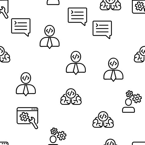 Developer Vector Seamless Pattern 10277977 Vector Art At Vecteezy