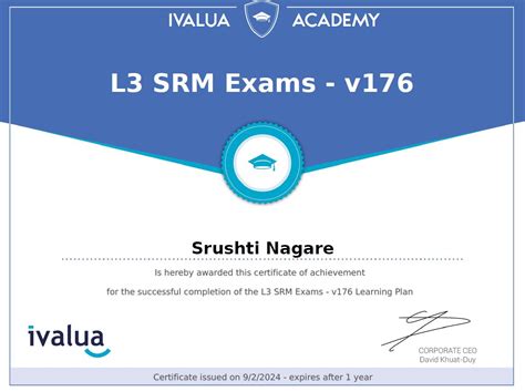 I Am Happy To Share That I Have Successfully Completed L3 Srm Certification From Ivalua