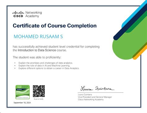 Mohamed Rusaam S On Linkedin Datascience Cisco Continuouslearning