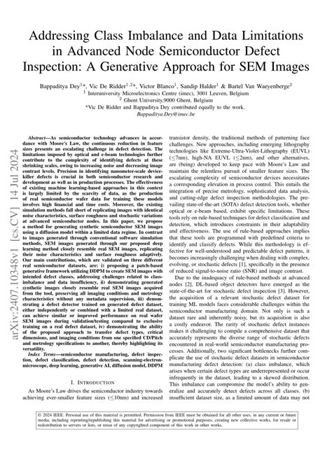 Pdf Addressing Class Imbalance And Data Limitations In Advanced Node Semiconductor Defect