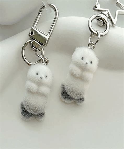 🚀당일출고🚀보들보들 귀여운해달키링 해달 키링 비즈키링 핸드메이드 우정 커플 선물 에어팟 버즈 가방 핸드폰키링 핸드폰고리 스마트폰 열쇠고리 핸드폰스트랩 핸드폰줄 에이블리