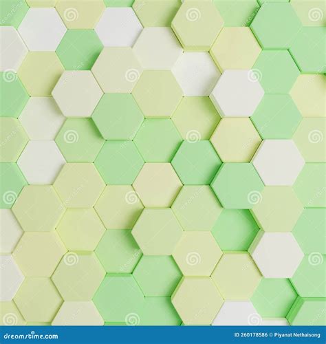 3d Rendering Futuristic Honeycomb Mosaic Abstract Background Realistic Geometric Mesh Cell