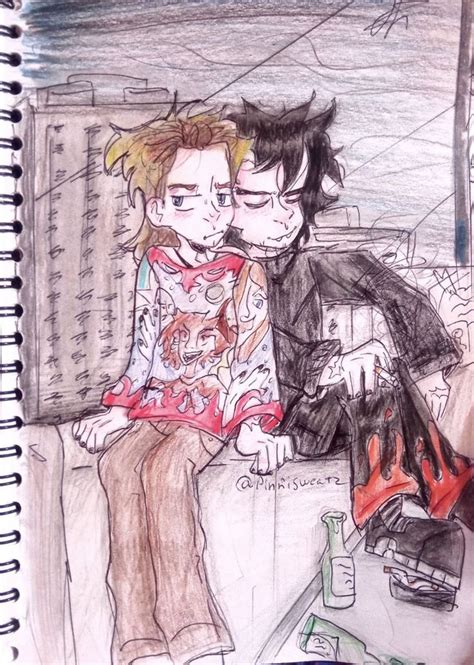 Князек и Мишка на крыше автор T Me Pink1swetzzz Эскизы персонажей Милые рисунки