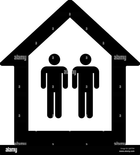 Rectangle Button Icon Mans In A House Button Banner Rectangle Badge Interface For Application