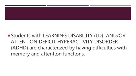 Learners With Difficulty Remembering Pptx