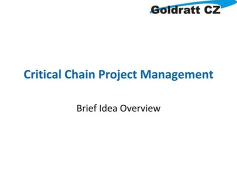 Critical Chain Project Management Pps