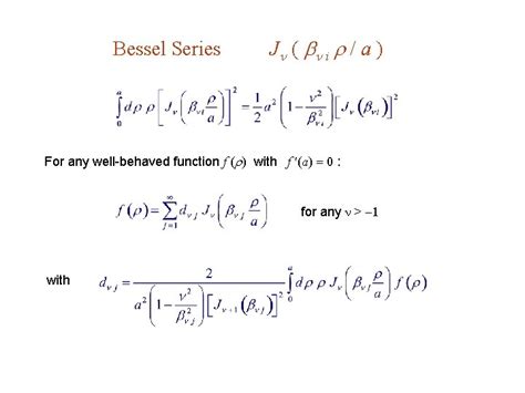 14 Bessel Functions 1 Bessel Functions Of The