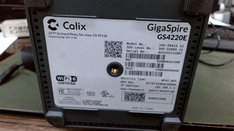 Calix Gigaspire Gs4220e With Power Supply Bundle 5 Amp Power Supply Ebay