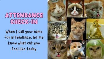 25 Attendance Check Ins ☆ Meme Mood Scales By A To Zoe Teaching