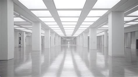 Spacious And Clean Empty Room With Glossy White Panels Stock Video Video Of Panels Interior