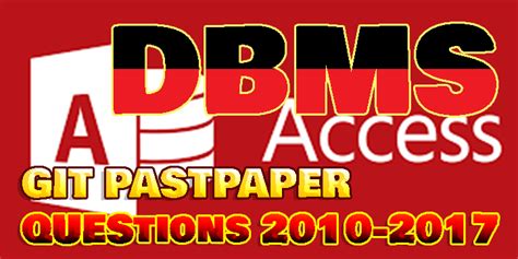 Dbms Git Pastpaper Questions 2010 2017 Infotechtamil