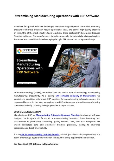 Ppt Streamlining Manufacturing Operations With Erp Software Powerpoint Presentation Id 14233949