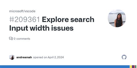 Explore Search Input Width Issues Issue Microsoft Vscode Github