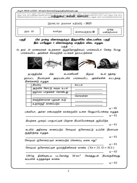 10 Science Tm Mathugama 2023 Pdf