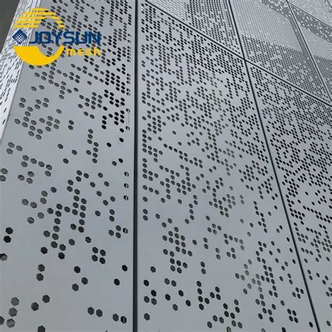 Shopping Mall Curtain Wall Cladding Customized Perforated Sheet Facade