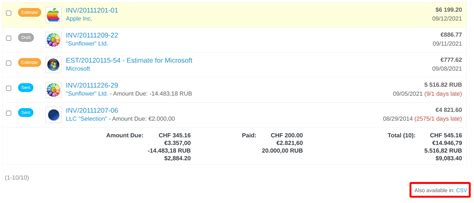 How To Export Invoices As Csv Redmineup Help Invoices Plugin