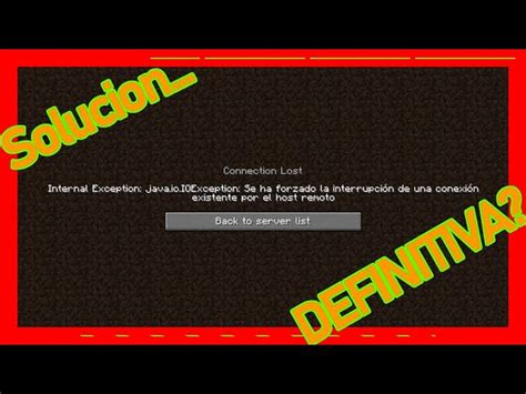 internal exception java socketexception connection reset