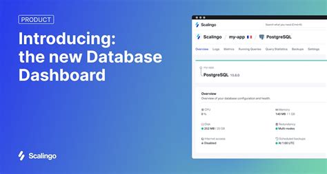 Scalingo Presenting Our New Database Dashboard Scalingo
