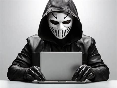 premium photo hacker in hoodie using computer for cyber attack cyber